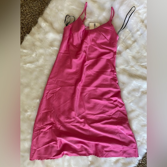 Forever 21 | Dresses | Hot Pink Silk Sun Dress | Poshmark